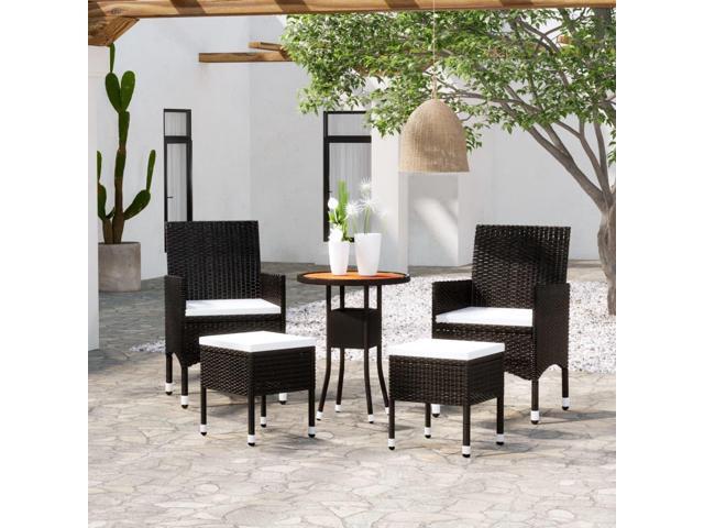 Click here for vidaXL Garden Lounge Set Black  Cream White prices