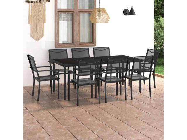 Click here for vidaXL Outdoor Dining Set Anthracite  Black prices