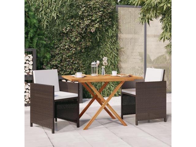 Click here for vidaXL Garden Dining Set Brown Solid acacia wood M... prices