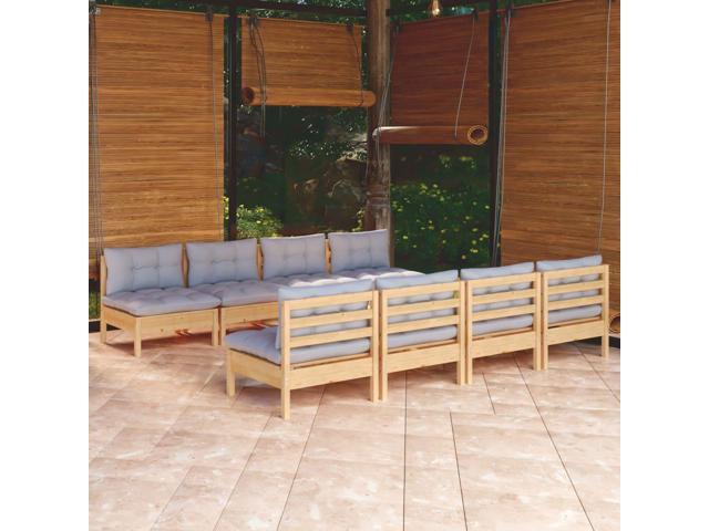 Click here for vidaXL Garden Lounge Set Grey Solid pinewood  100... prices