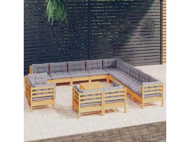 Click here for vidaXL Garden Lounge Set Grey cushions prices