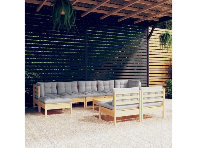 Click here for vidaXL Garden Lounge Set Gray Solid pinewood  100... prices