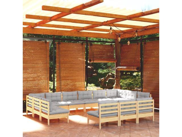 Click here for vidaXL Garden Lounge Set Grey  Natural Wood prices