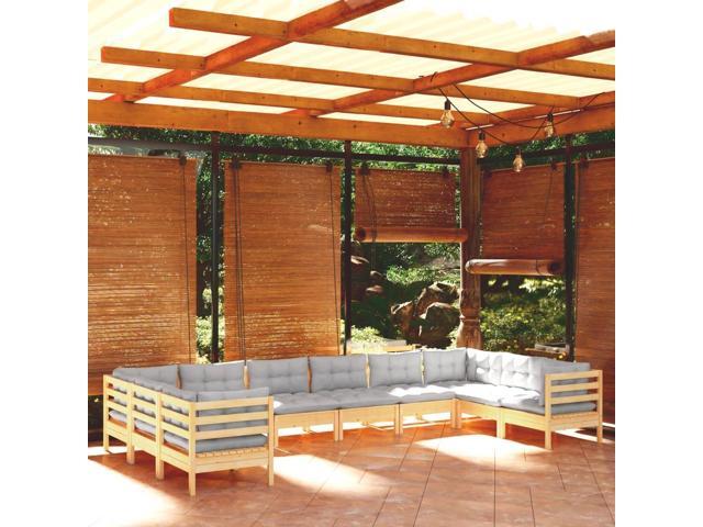 Click here for vidaXL Garden Lounge Set Grey Solid Pine Wood  100... prices