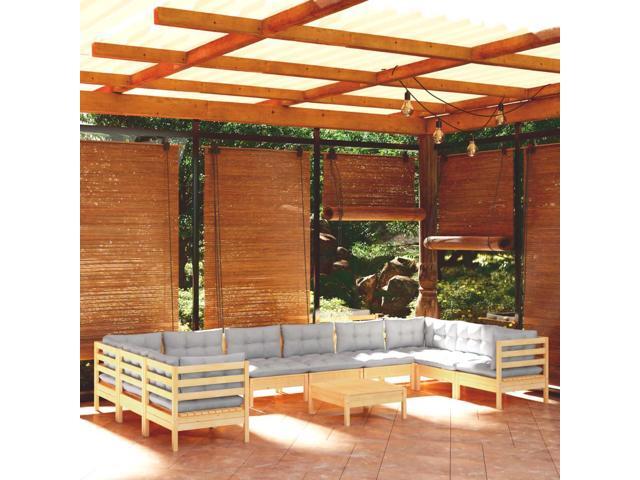 Click here for vidaXL Garden Lounge Set Grey Solid pinewood  100... prices