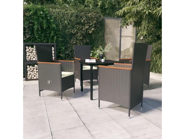 Click here for vidaXL Garden Dining Set Black prices