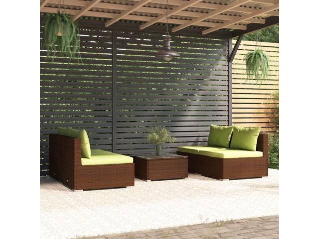 Click here for vidaXL Garden Lounge Set Brown PE rattan Medium Mo... prices