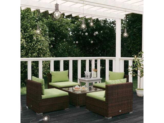 Click here for vidaXL Garden Lounge Set Brown and Green prices