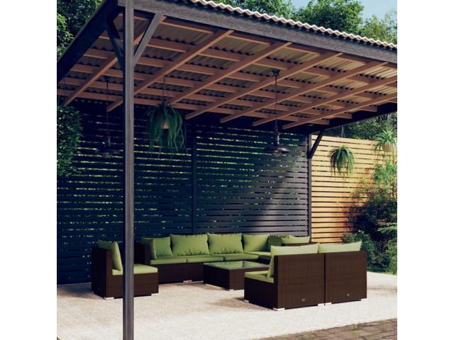 Click here for vidaXL Garden Lounge Set Brown and Green prices