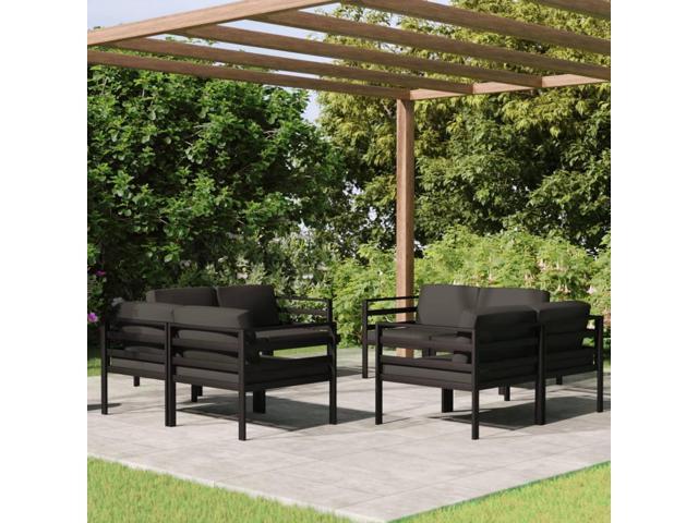 Click here for vidaXL Garden Lounge Set Anthracite Aluminum 8 Pie... prices
