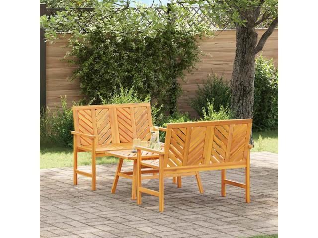 Click here for vidaXL Garden Lounge Set 3 pcs Brown Solid Acacia... prices