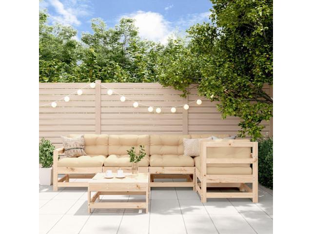 Click here for vidaXL Garden Lounge Set Beige Solid pine wood Lar... prices