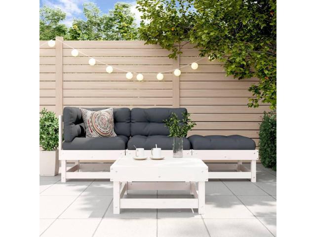 Click here for vidaXL Garden Lounge Set White Solid pine wood Mod... prices