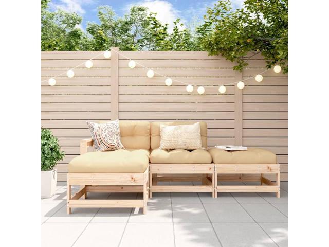 Click here for vidaXL Garden Lounge Set Beige Solid pinewood Larg... prices