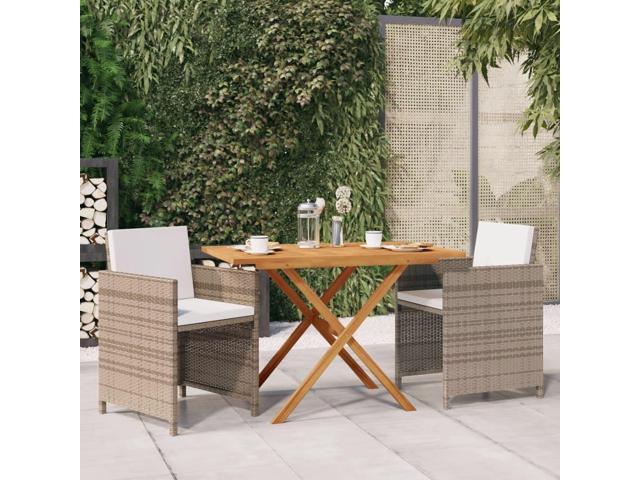 Click here for vidaXL Garden Dining Set Beige Solid acacia wood M... prices