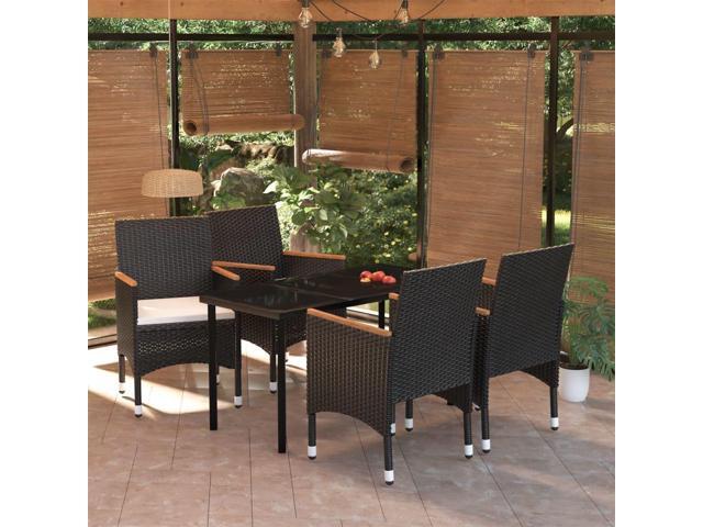 Click here for vidaXL Garden Dining Set Black prices