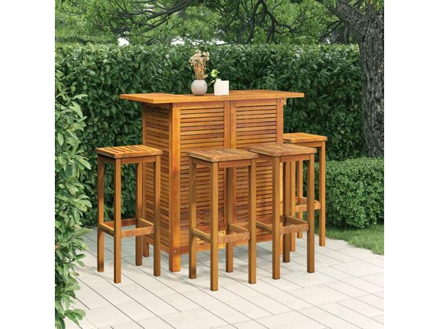 Click here for vidaXL Garden Bar Set Brown Solid Acacia wood Medi... prices