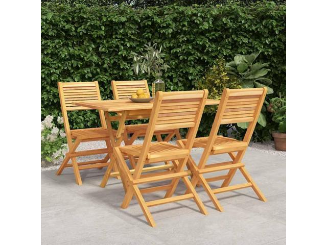 Click here for vidaXL Garden Dining Set Teak Solid teak wood 5 Pi... prices