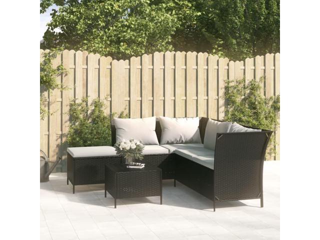 Click here for vidaXL Garden Lounge Set Black  Cream White prices