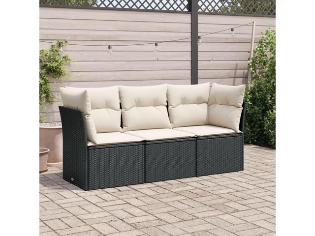 Click here for vidaXL Garden Sofa Set Black  Cream White prices