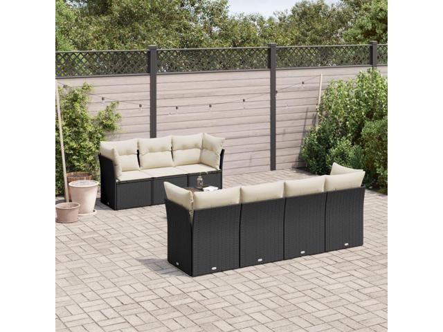 Click here for vidaXL Garden Sofa Set Black  Cream White prices