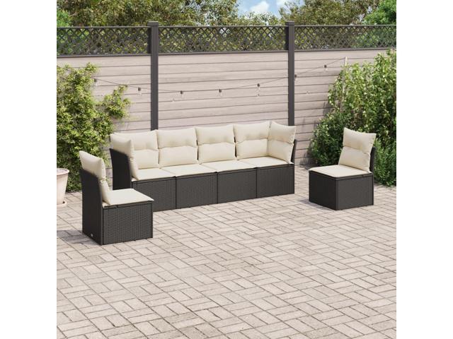 Click here for vidaXL Garden Sofa Set Black  Cream White prices