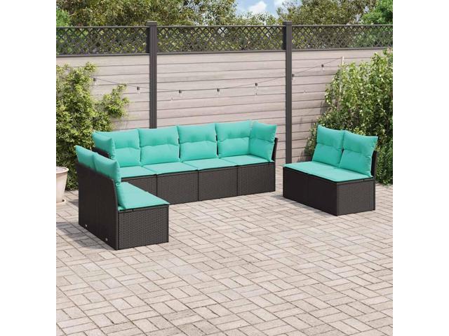Click here for vidaXL Garden Sofa Set Black  Blue prices