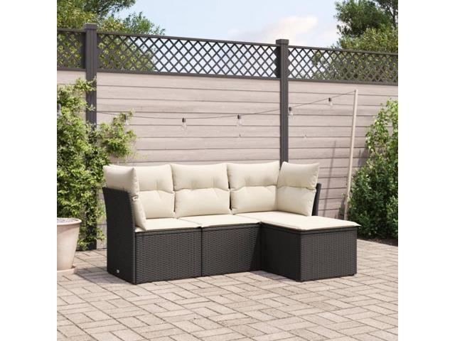 Click here for vidaXL Garden Sofa Set Black  Cream White prices