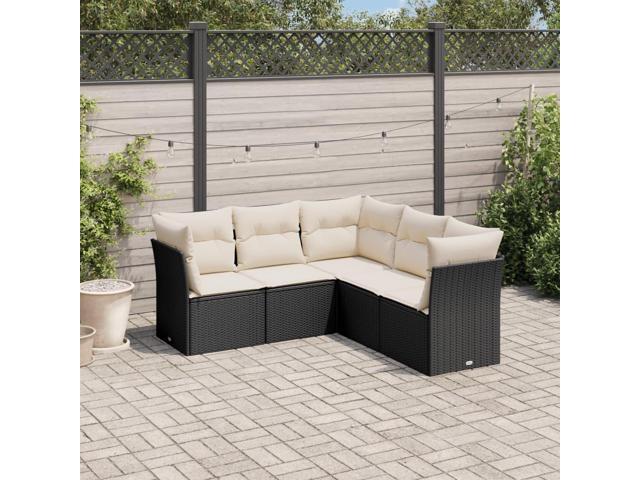 Click here for vidaXL Garden Sofa Set Black  Cream White prices