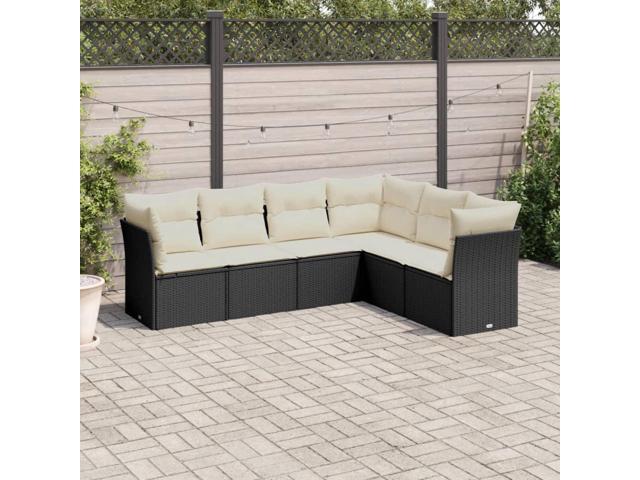 Click here for vidaXL Garden Sofa Set Black  Cream White prices