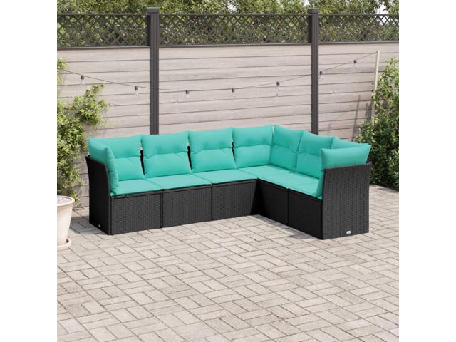 Click here for vidaXL Garden Sofa Set Black  Blue prices