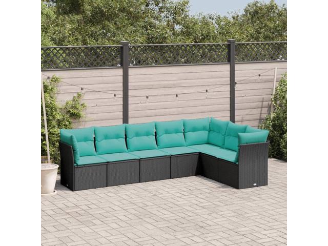 Click here for vidaXL Garden Sofa Set Black  Blue prices
