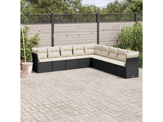 Click here for vidaXL Garden Sofa Set Black  Cream White prices