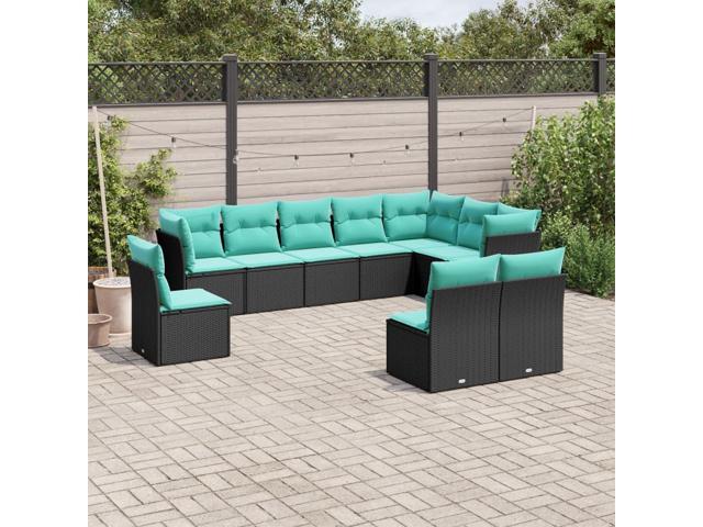 Click here for vidaXL Garden Sofa Set Black  Blue prices
