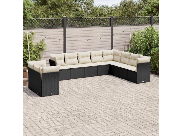 Click here for vidaXL Garden Sofa Set Black  Cream White prices