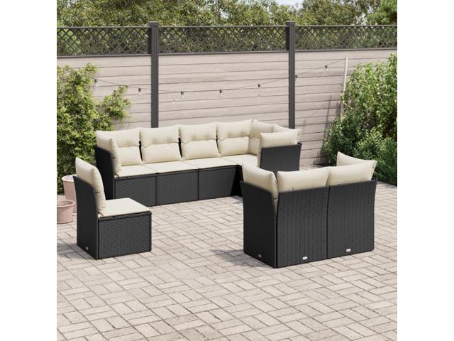 Click here for vidaXL Garden Sofa Set Black  Cream White prices