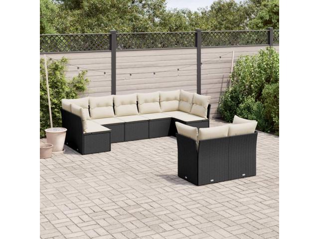 Click here for vidaXL Garden Sofa Set Black  Cream White prices