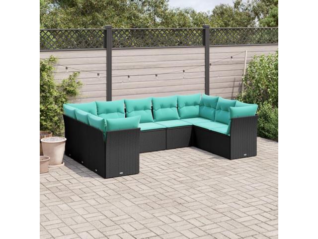 Click here for vidaXL Garden Sofa Set Black  Blue prices