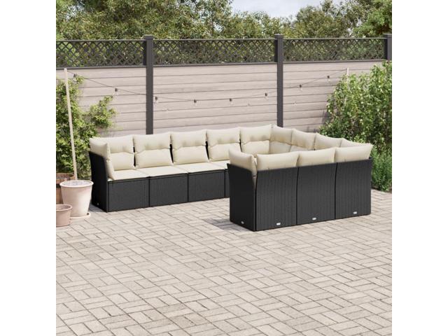 Click here for vidaXL Garden Sofa Set Black  Cream White prices