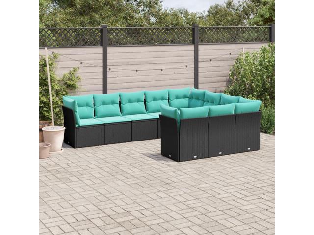 Click here for vidaXL Garden Sofa Set Black  Blue prices