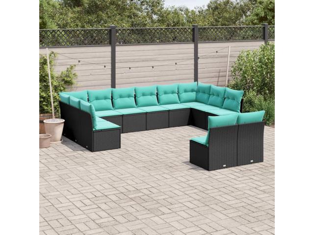 Click here for vidaXL Garden Sofa Set Black  Blue prices