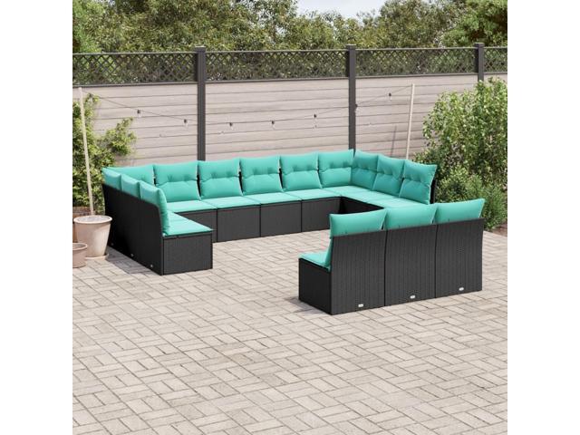 Click here for vidaXL Garden Sofa Set Black  Blue prices