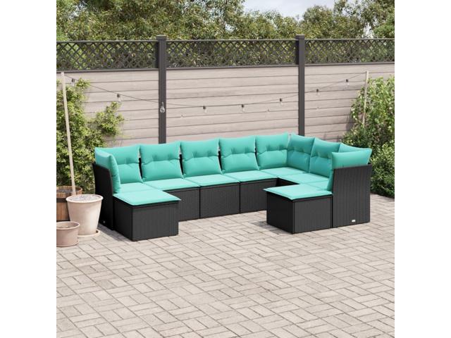 Click here for vidaXL Garden Sofa Set Black  Blue prices