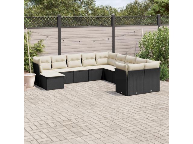 Click here for vidaXL Garden Sofa Set Black  Cream prices