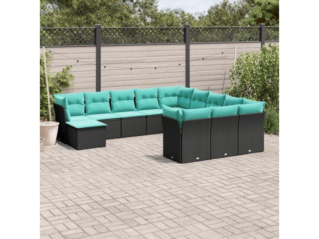 Click here for vidaXL Garden Sofa Set Black  Blue prices