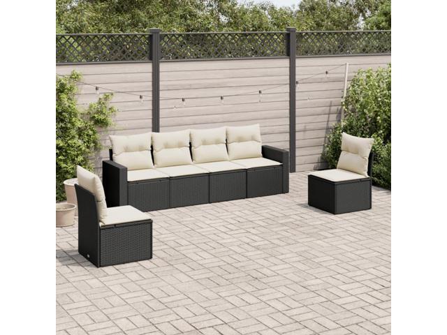 Click here for vidaXL Garden Sofa Set Black  Cream white prices