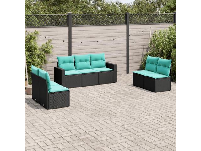 Click here for vidaXL Garden Sofa Set Black  Blue prices
