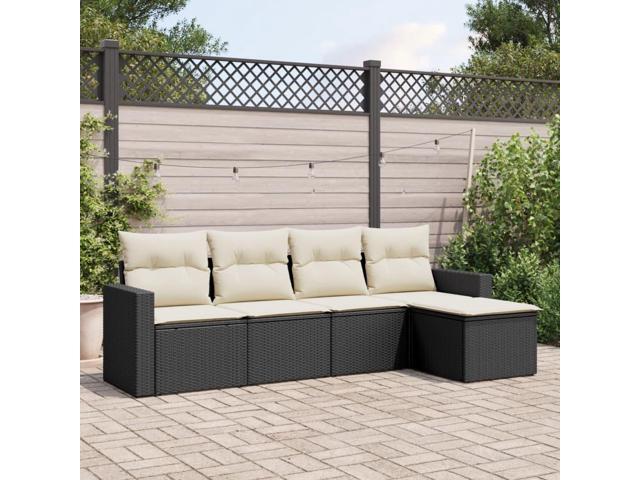 Click here for vidaXL Garden Sofa Set Black  Cream White prices