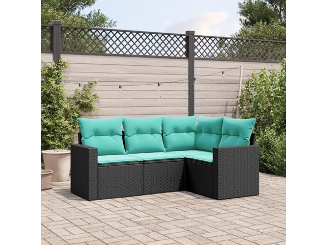 Click here for vidaXL Garden Sofa Set Black  Blue prices