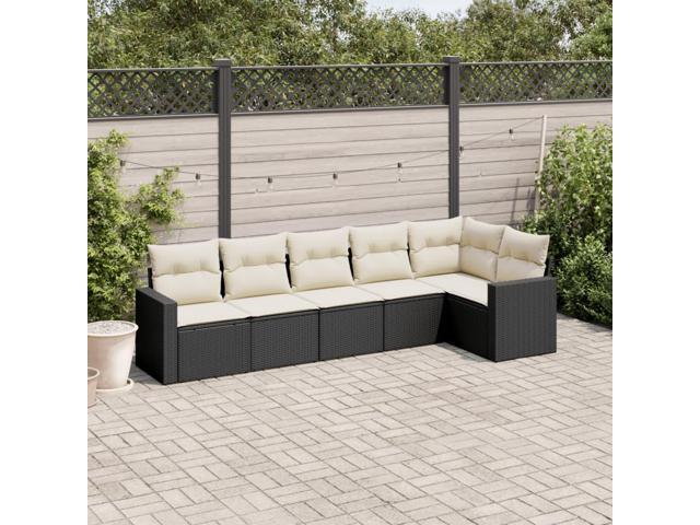 Click here for vidaXL Garden Sofa Set Black  Cream White prices